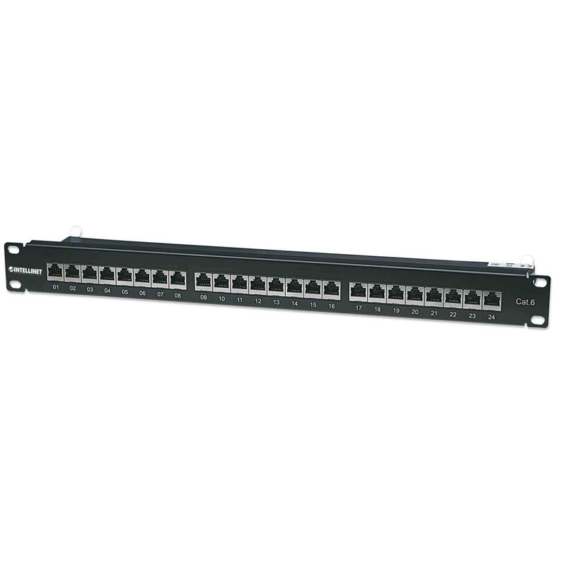 INTELLINET 1U 24-port FTP Cat6 črn patch panel