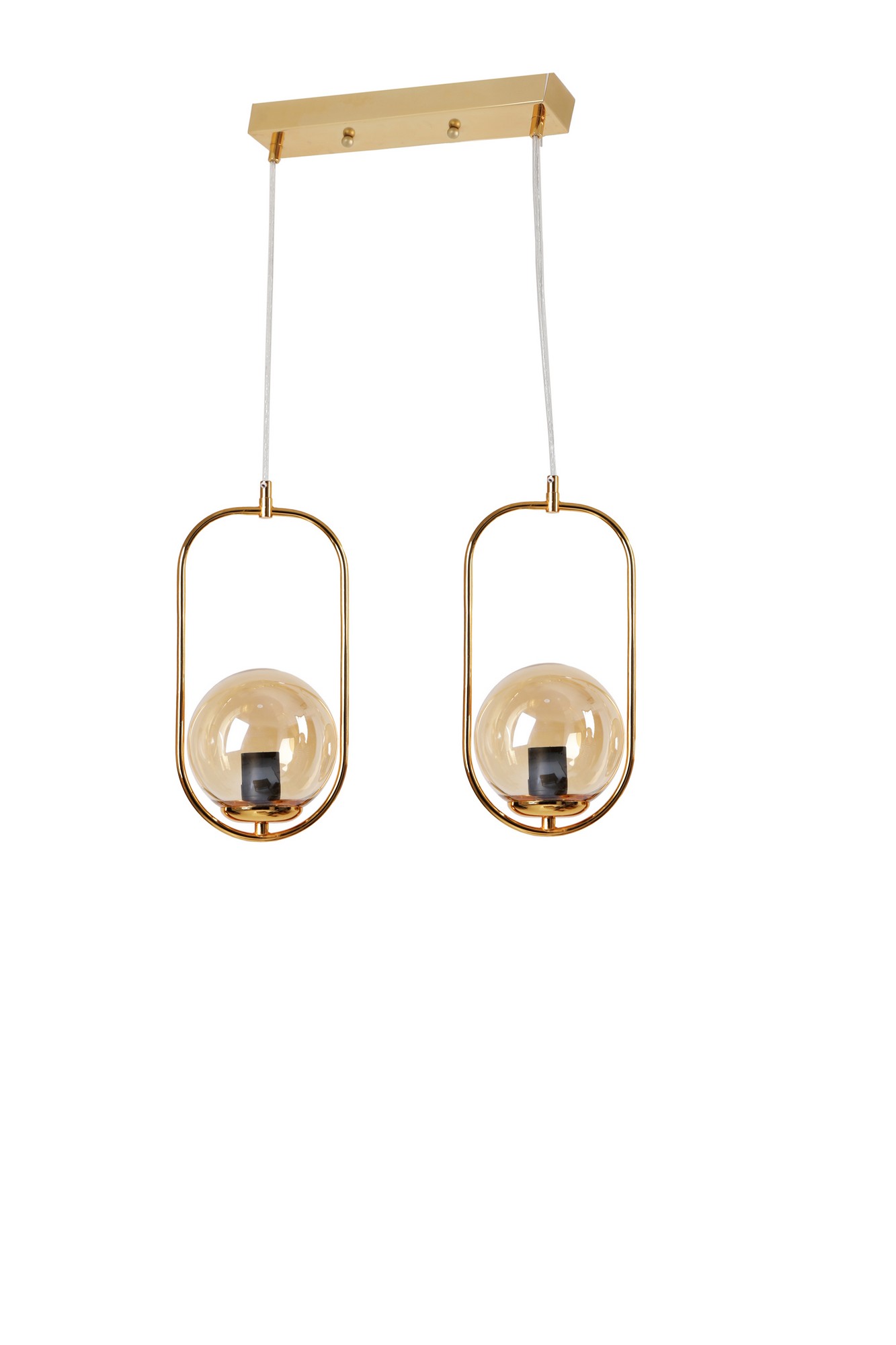 OPVIQ Ahu 2 Li Sıralı Gold Bal Camlı Sarkıt lestenec