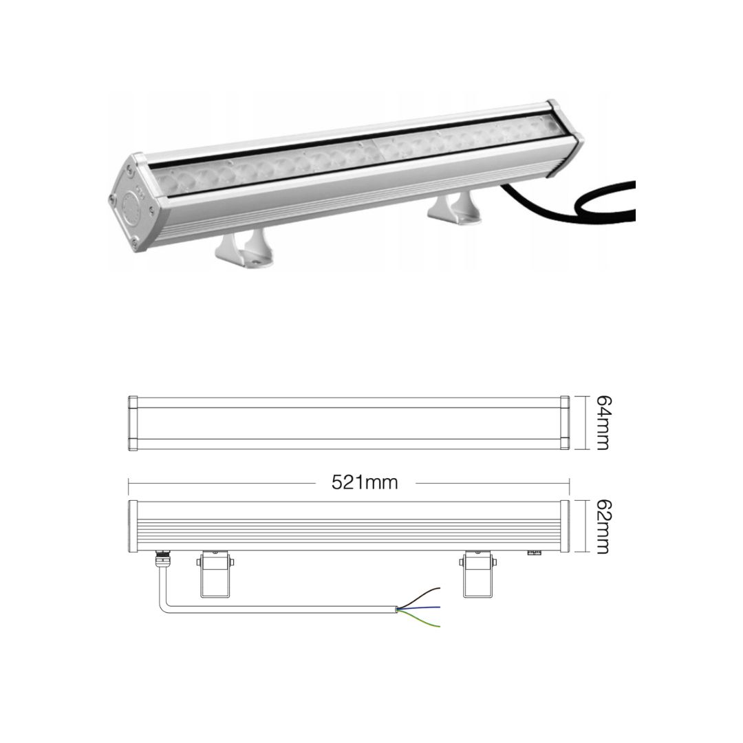 Pametna LED svetilka RGB+CCT Milight "Wall Washer" 24W 50 cm