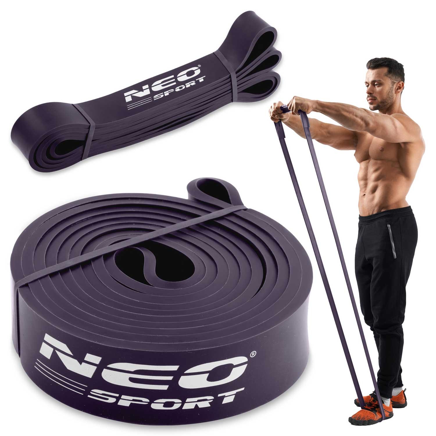 NS-960 Neo-Sport Purple Exercise Resistance Band - Medium Strength for ...