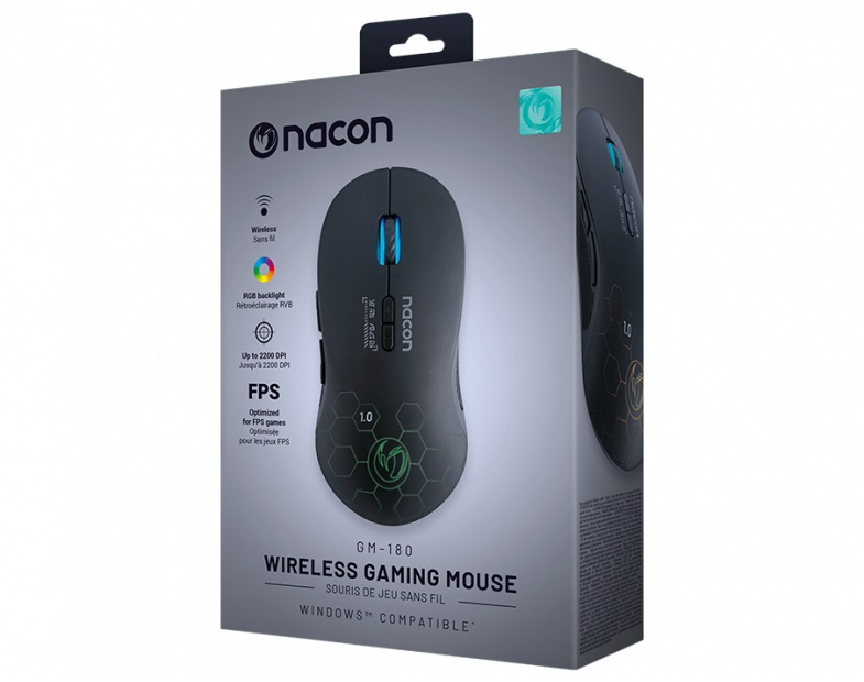 NACON | GAMING RGB MOUSE GM-180 WIRELESS BREZžIčNA MIšKA