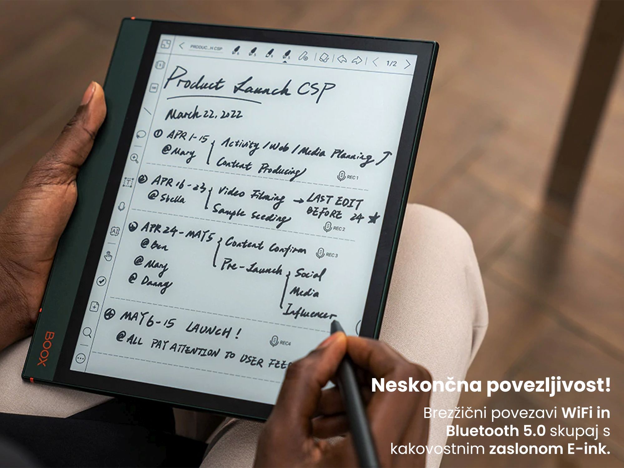 BOOX Note AIR2 Plus E-bralnik/tablica