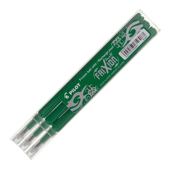 Pilot Vložek za FRIXION BALL, zelen, set 3 BLS-FR7-S3-G